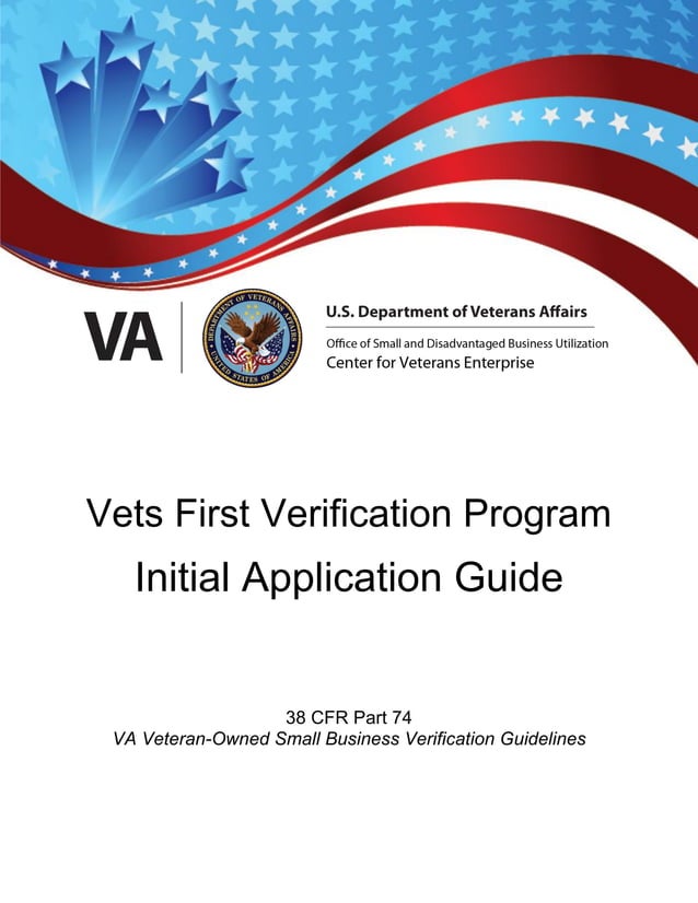 Vets First Verification Program Initial Application Guide | PDF