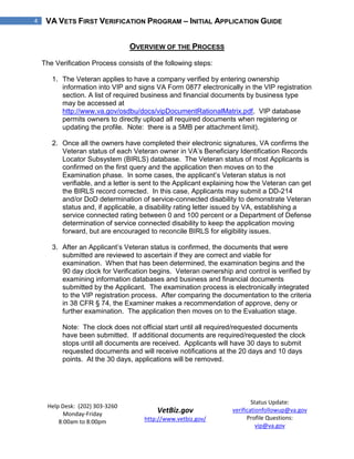 Vets First Verification Program Initial Application Guide | PDF