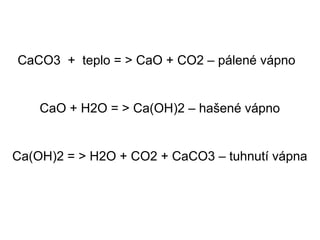 Vapno prezentace hub | PDF
