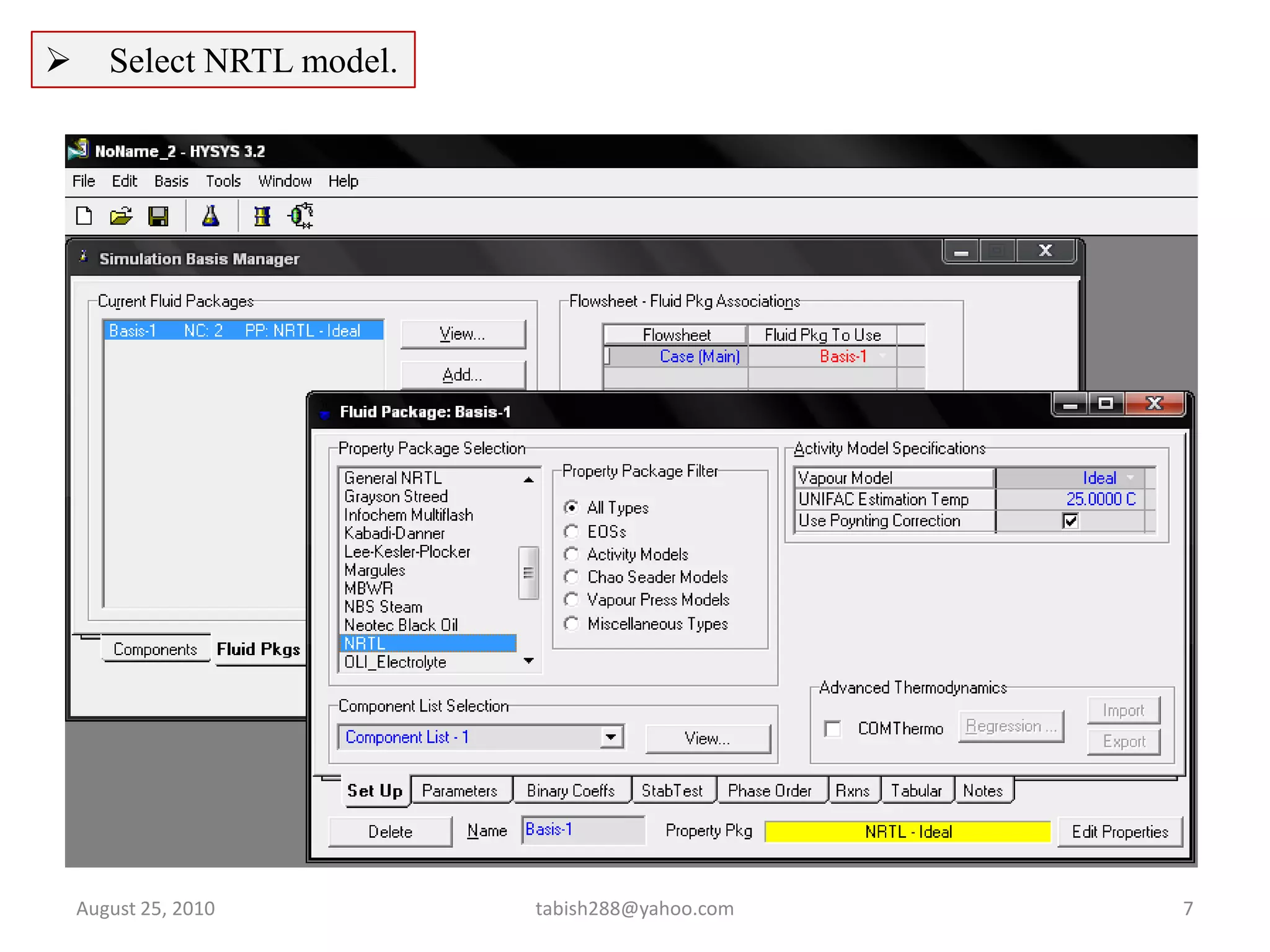 Vapor liquid equilibrium using hysys | PPSX