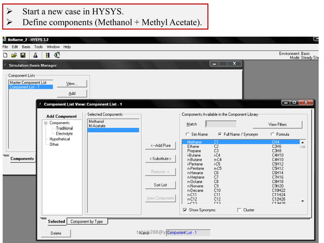 Vapor liquid equilibrium using hysys | PPSX