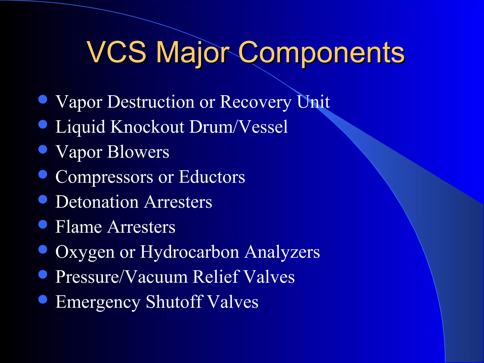 Vapour control system | PPT