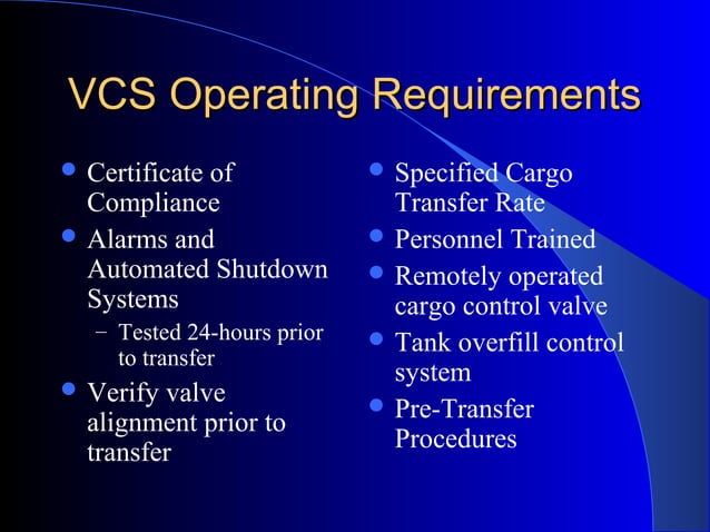 Vapour control system | PPT