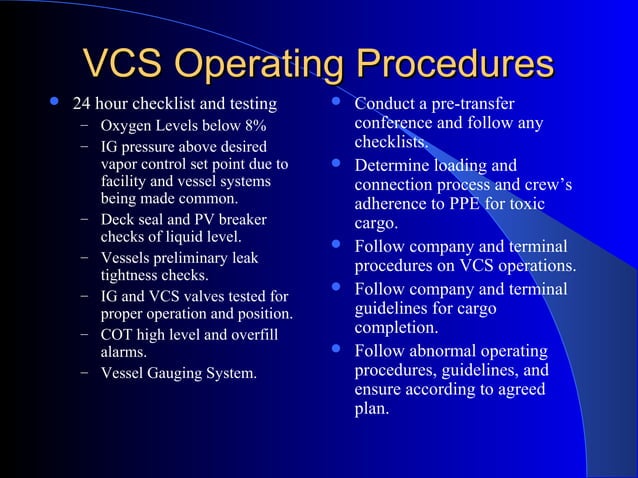 Vapour control system | PPT