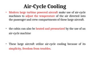 Vapor cycle & Air Cycle cooling system .ppt