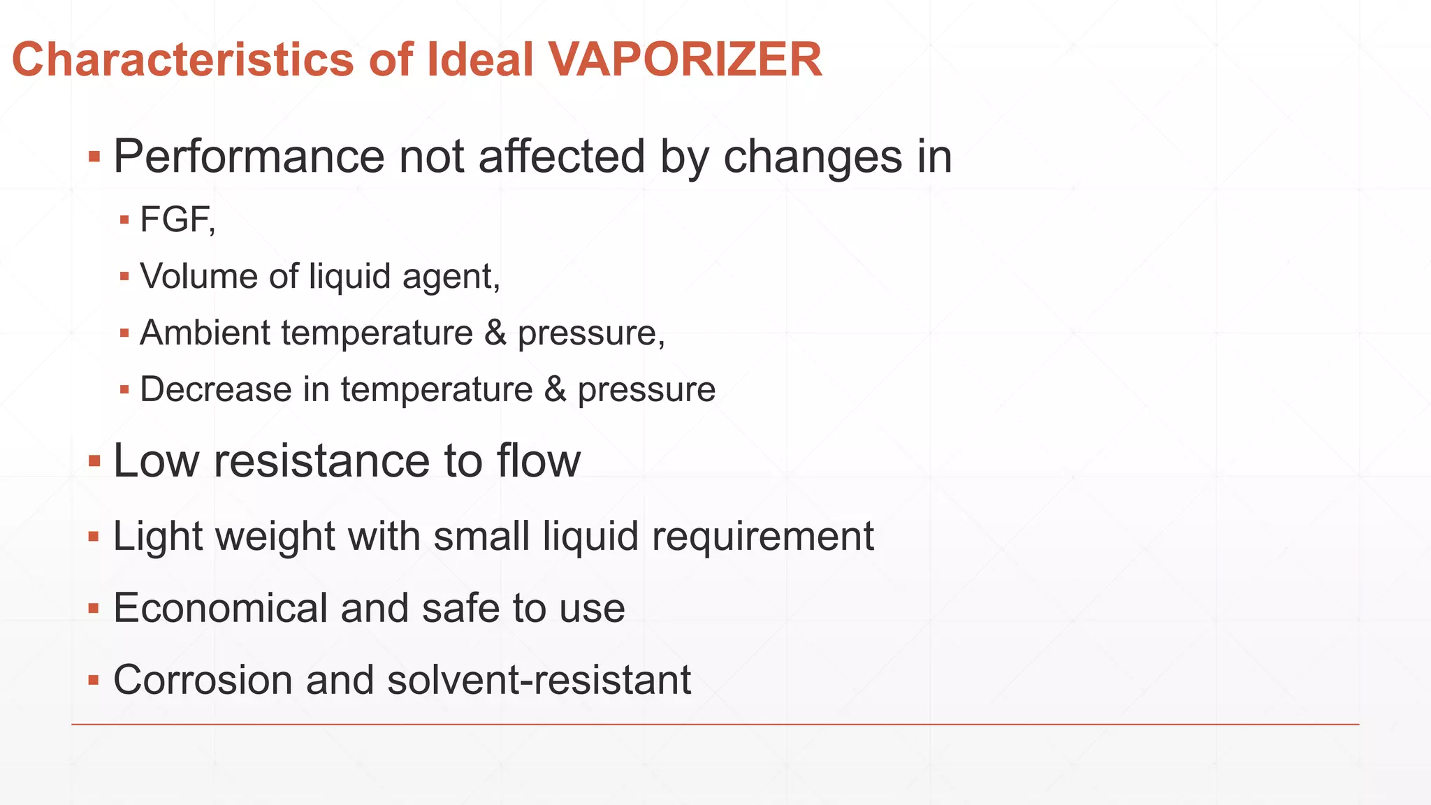 Vaporizers in Anaesthesia | PDF