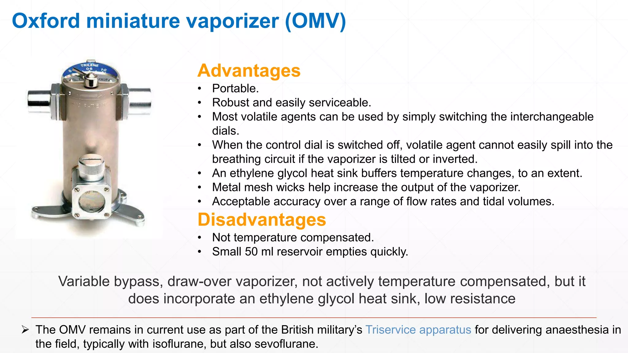 Anaesthesia Vaporizers | PPTX