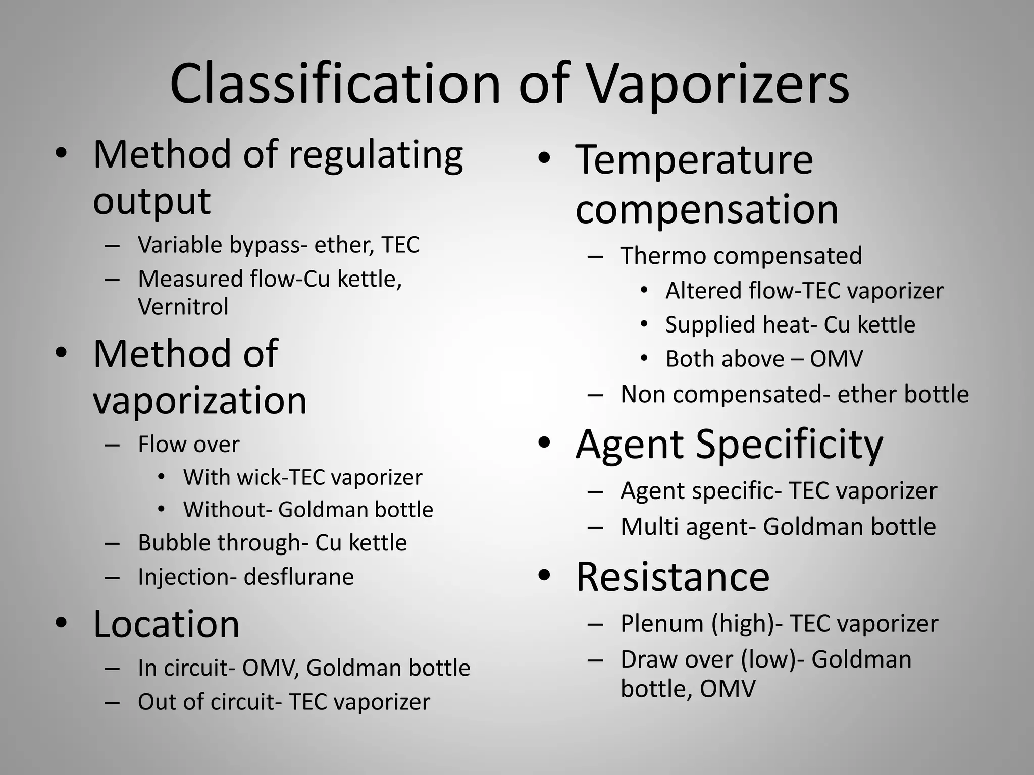 Vaporizers in Anesthesia | PPTX