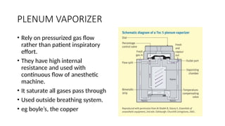 vaporizer presentation on anaethesia class | PPT