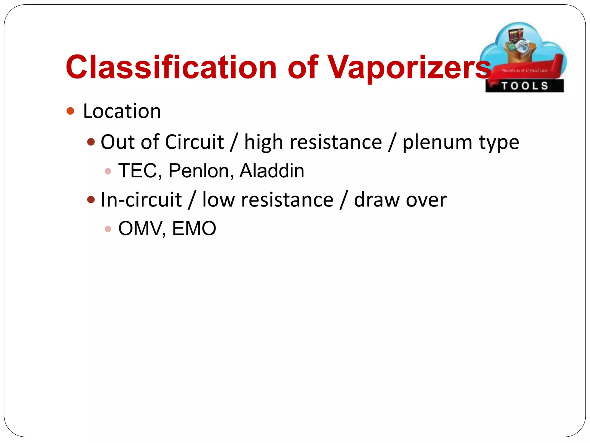 Understanding Anesthesia Vaporizers | PPSX