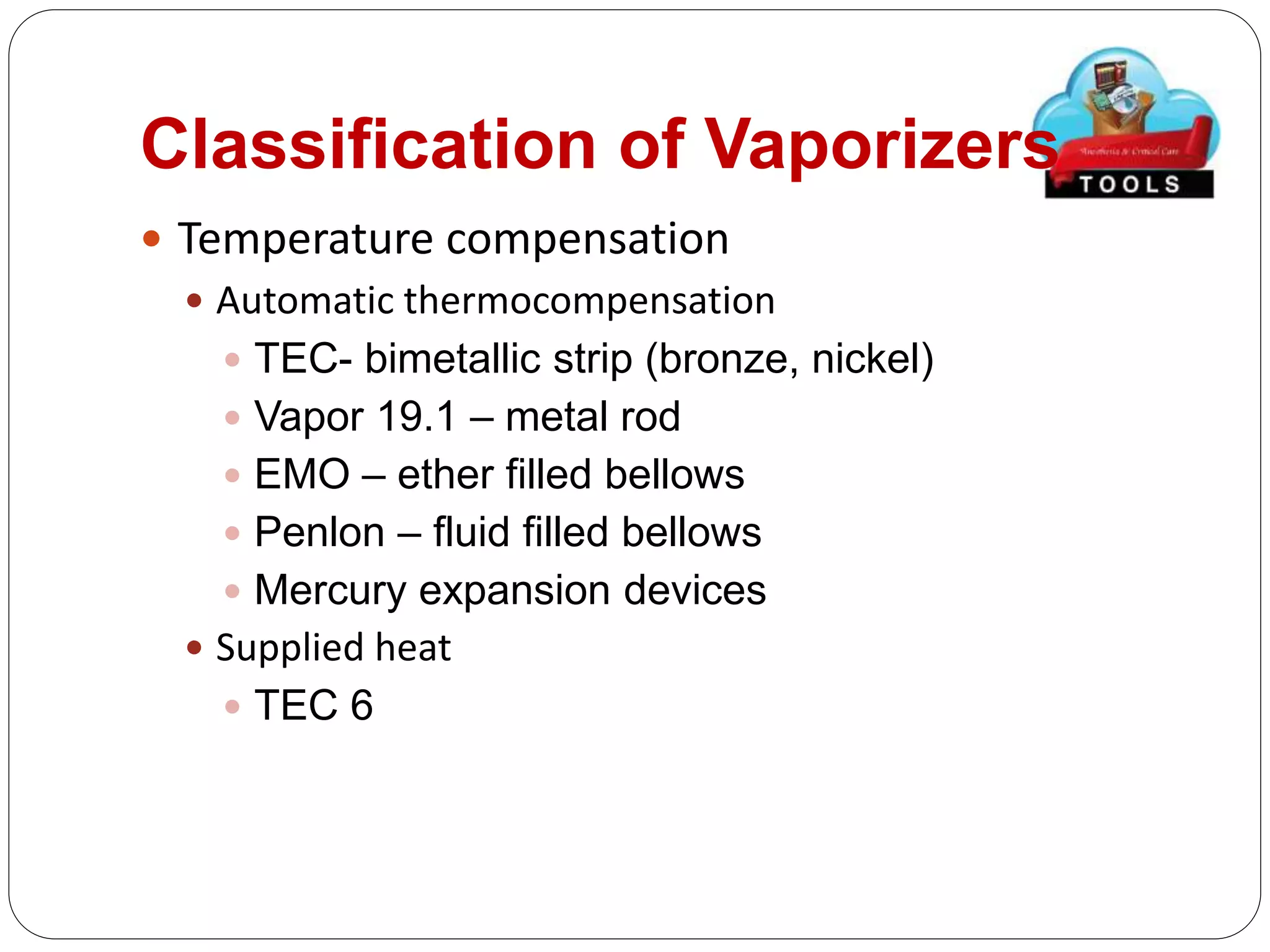 Understanding Anesthesia Vaporizers | PPSX
