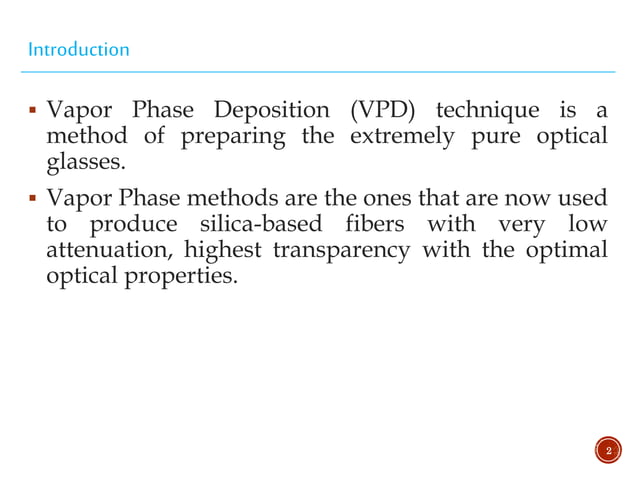 Vapor Phase Deposition Techniques | PPTX | Chemistry | Science