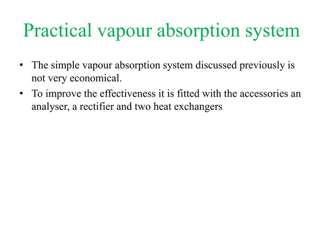 Vapour absorption system_lect_5 | PPT