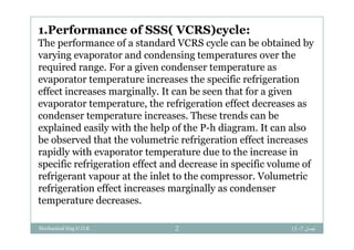 Vapour compression refrigeration system | PDF