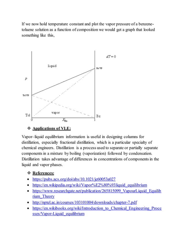 Vapour liquid equilibrium 1 | DOCX | Chemistry | Science