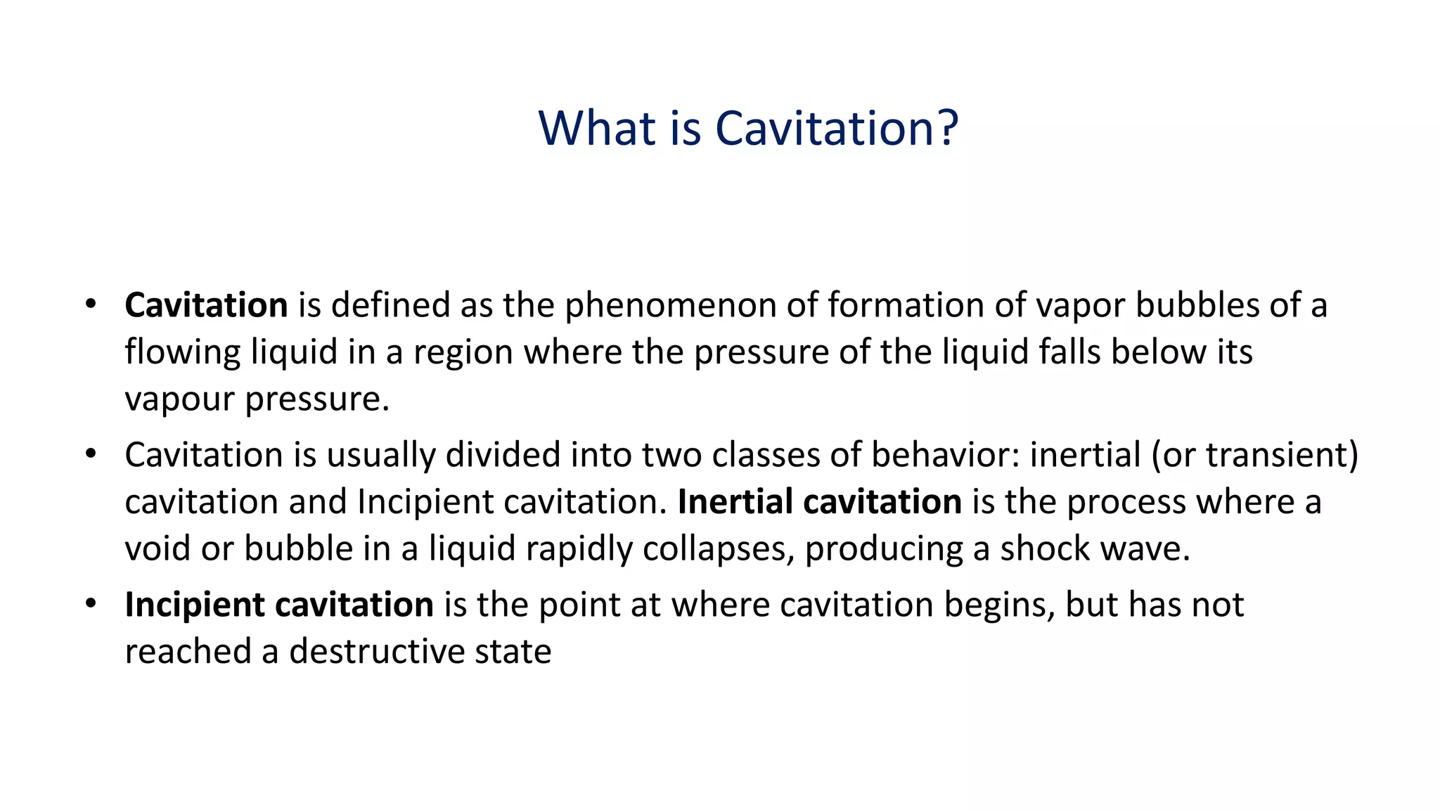 Vapour pressure and cavitation | PPTX