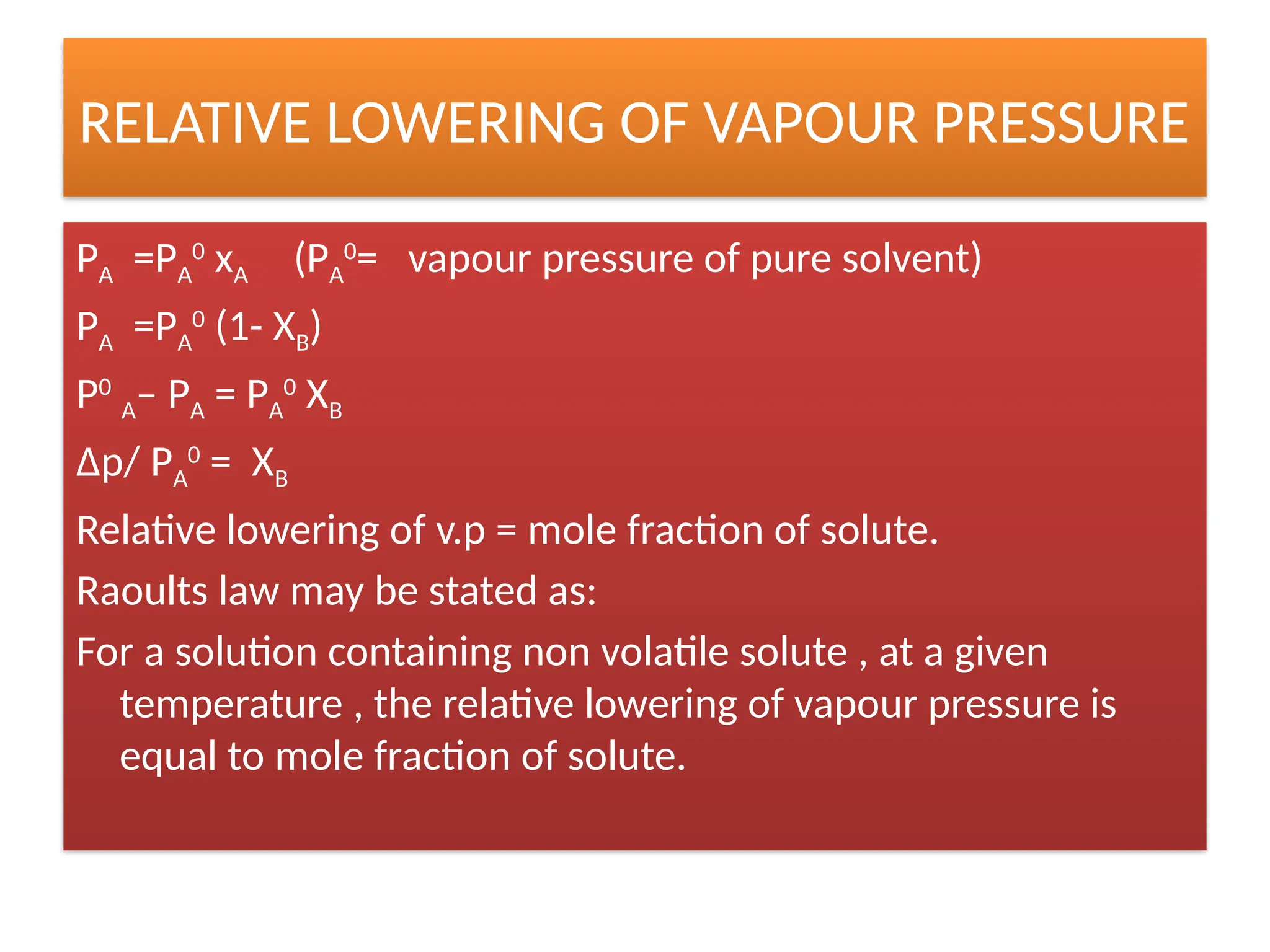 VAPOUR PRESSURES OF SOLUTIONS Class XII.pptx