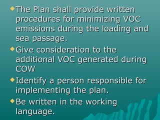 Vapout emission control | PPT