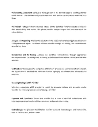 VAPT Certification: Safeguarding Your Digital Ecosystem | PDF ...