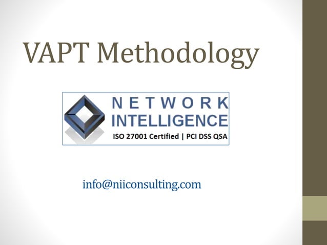 Vapt pci dss methodology ppt v1.0 | PPT