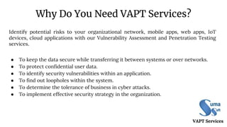 Vapt( vulnerabilty and penetration testing ) services | PPTX