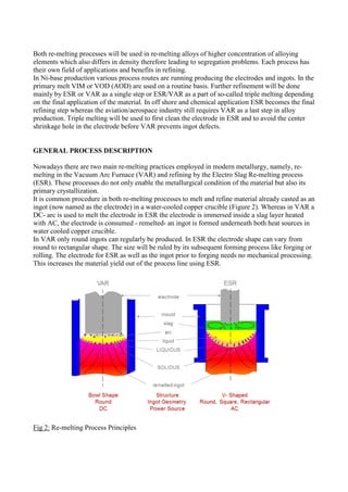 State of the Art in Vacuum Arc remelting and Electro Slag Remelting ...