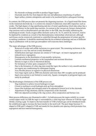 State of the Art in Vacuum Arc remelting and Electro Slag Remelting ...