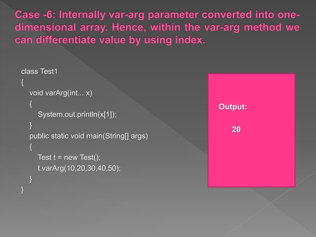 Var Arg Methods Pptx Programming Languages Computing