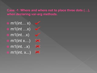 Var arg methods | PPTX