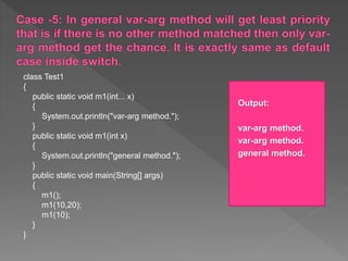 Var arg methods | PPTX