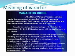 Varactor diode | PPTX