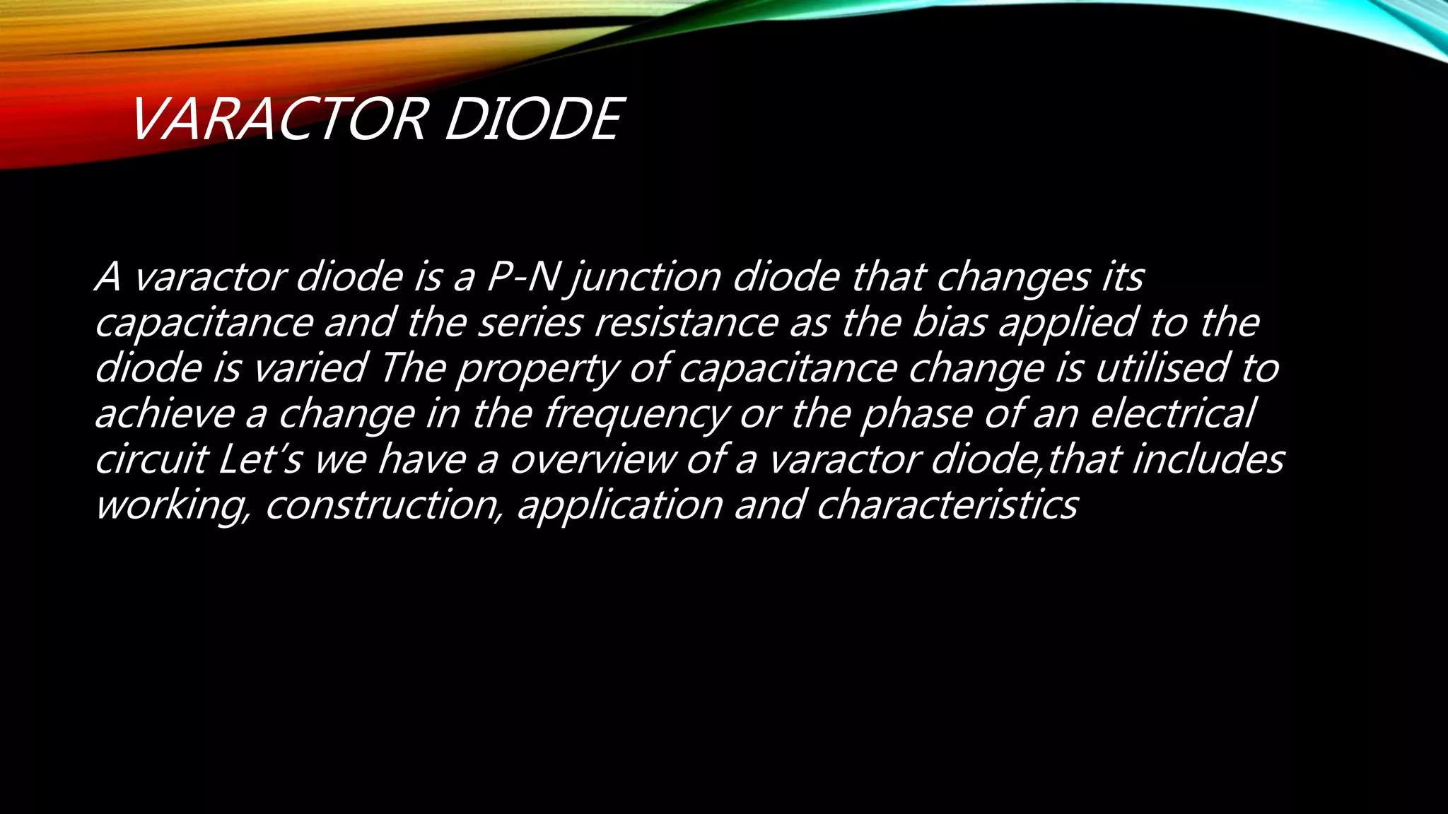 Varactor, step recovery diodes and frequency multiplier | PPTX