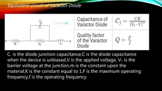 Varactor, step recovery diodes and frequency multiplier | PPTX