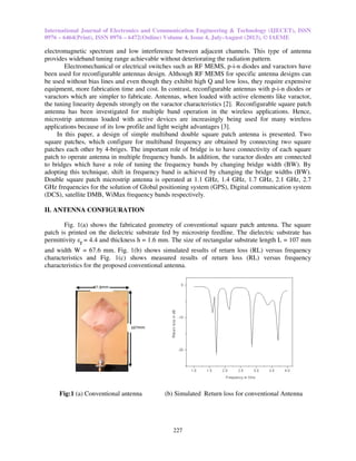 Varactor diode loaded double square reconfigurable microstrip patch ante | PDF