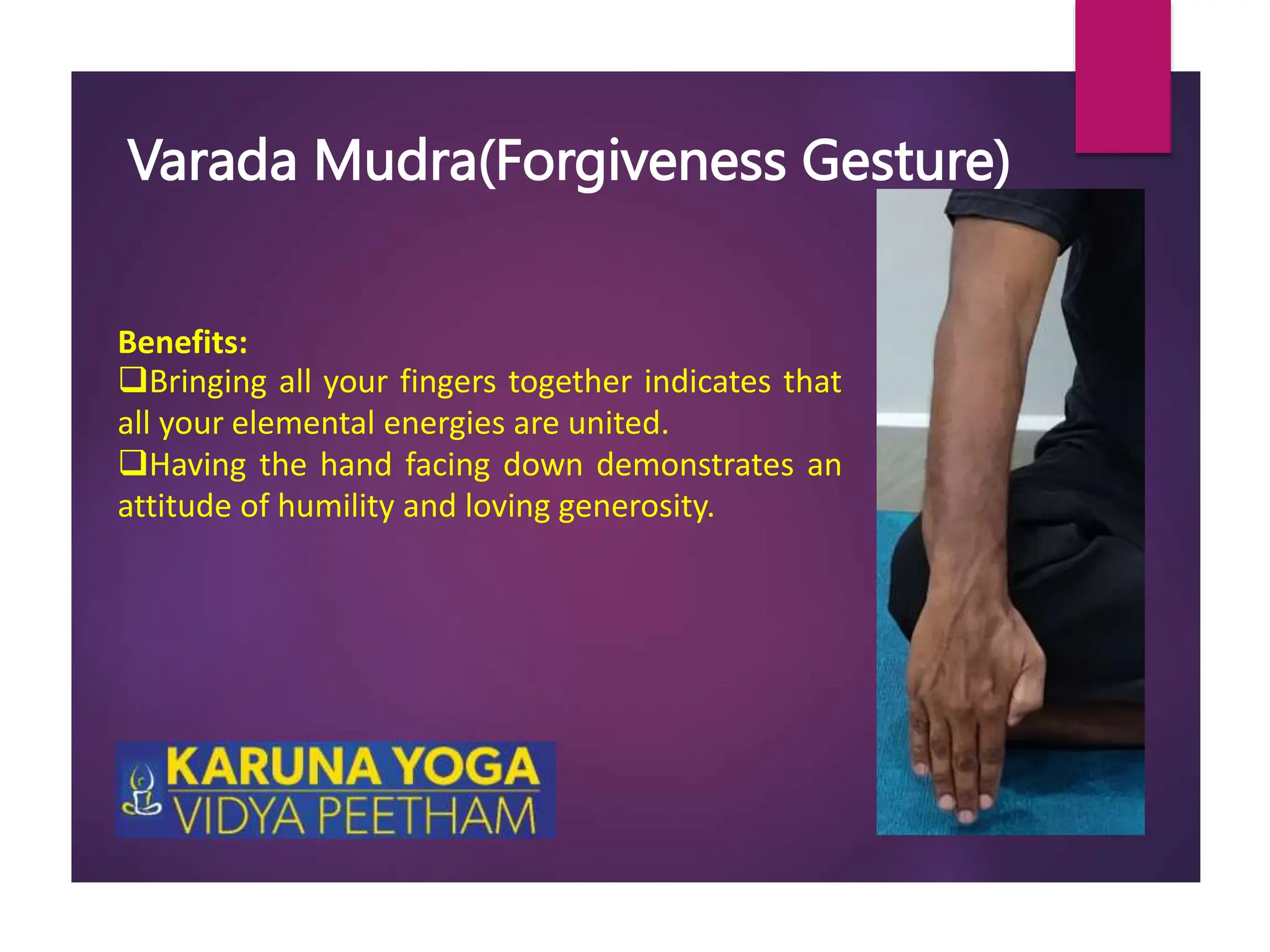 Varada Mudra(Forgiveness Gesture)therapy | PPT