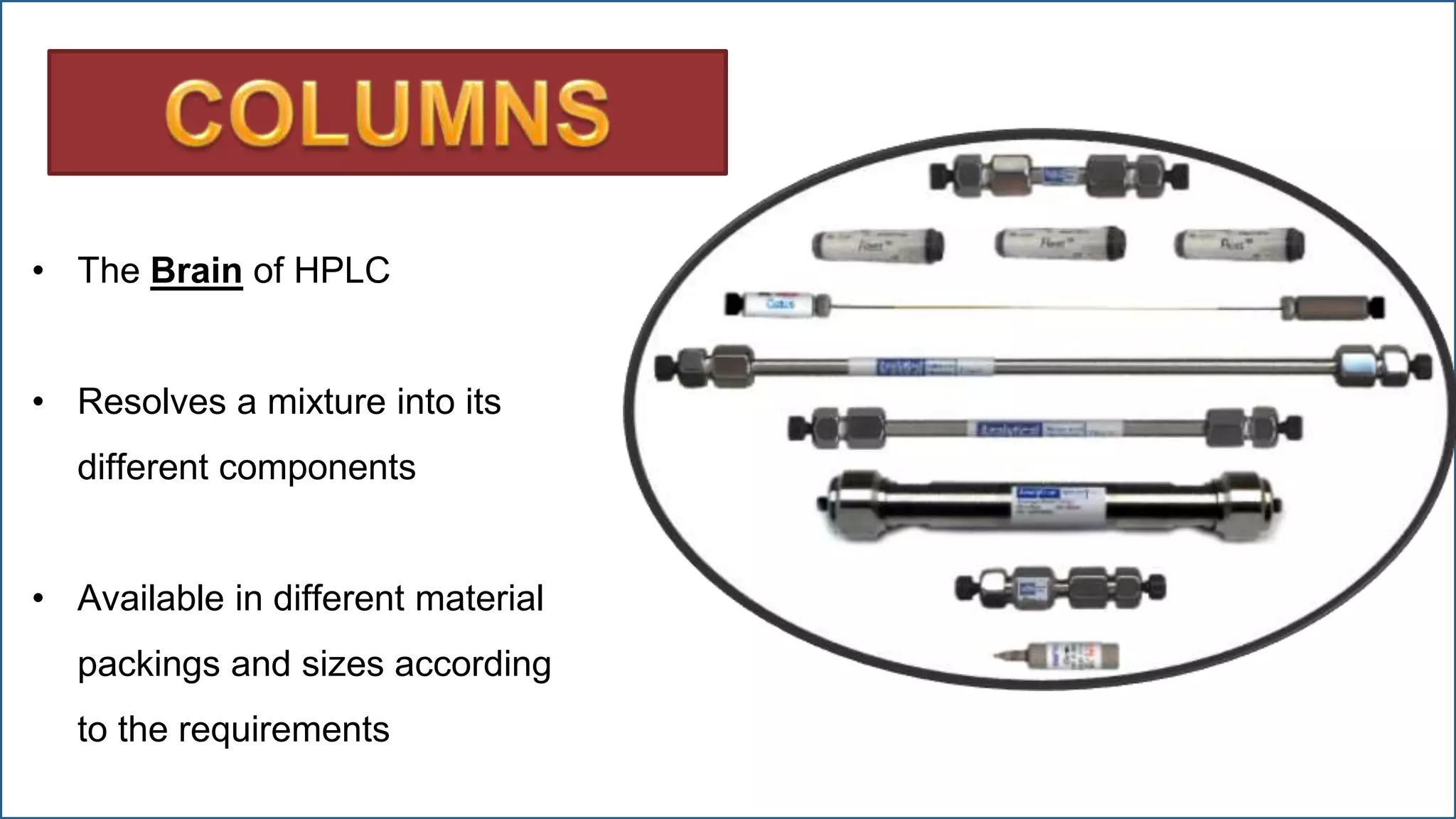 Columns in HPLC | PPTX | Chemistry | Science