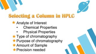 Columns in HPLC | PPTX