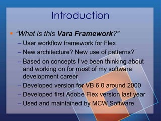 Vara Framework | PPTX