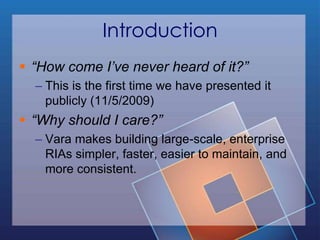 Vara Framework | PPTX