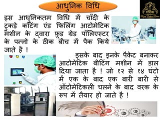 Silver Leaves or Varakh manufacturing process | PPTX