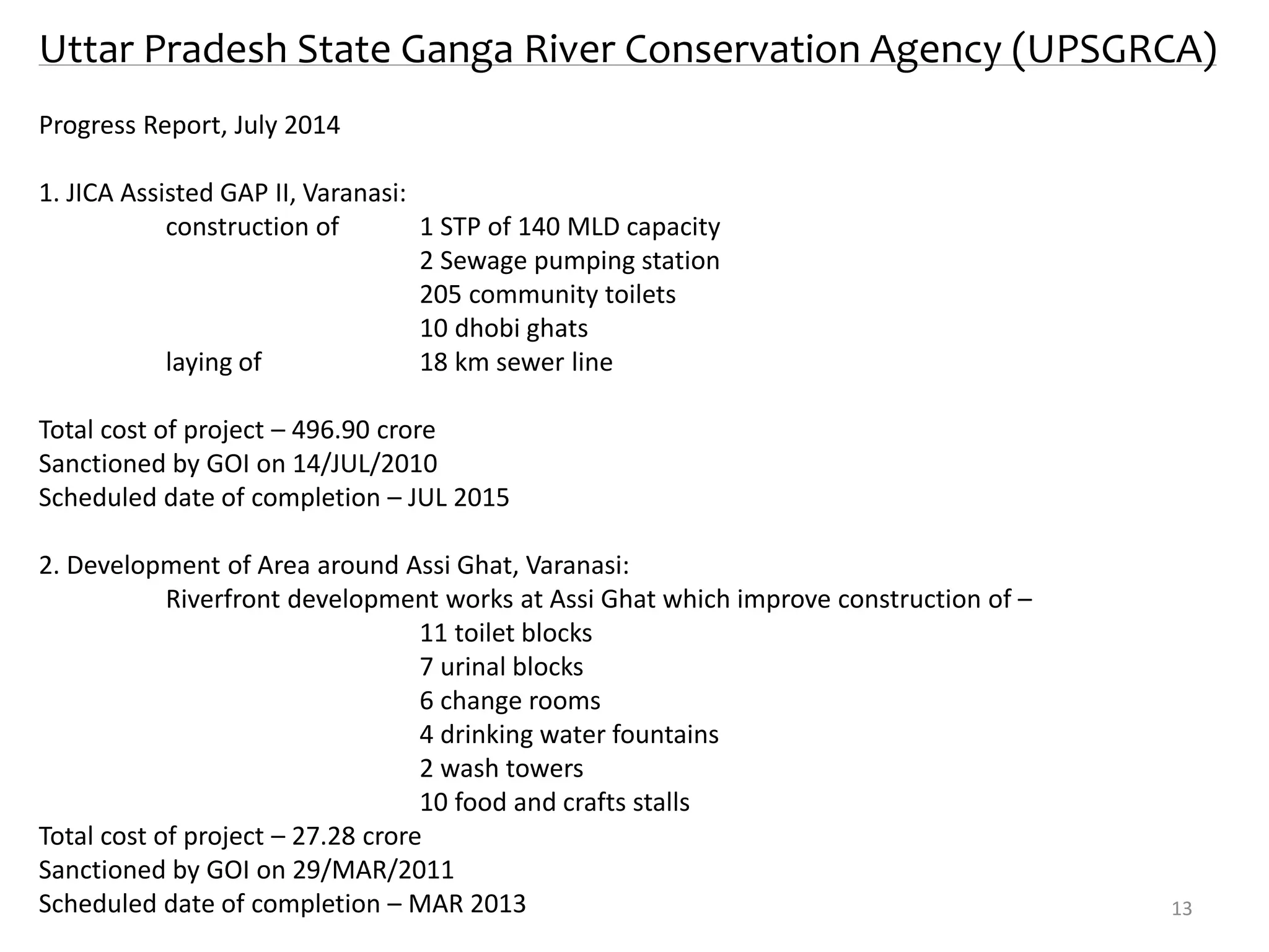 Varanasi Riverfront Development | PPTX