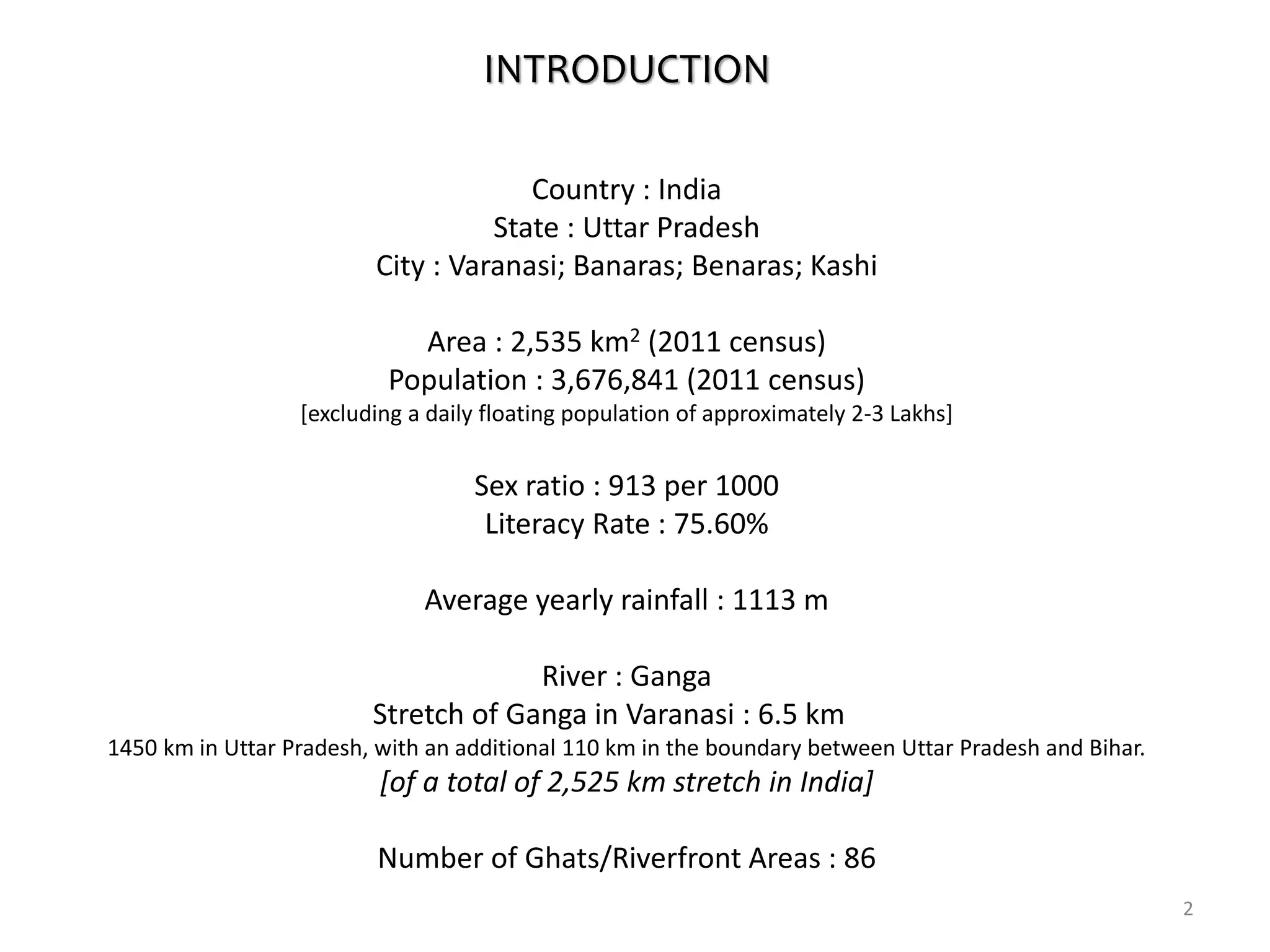 Varanasi Riverfront Development | PPTX