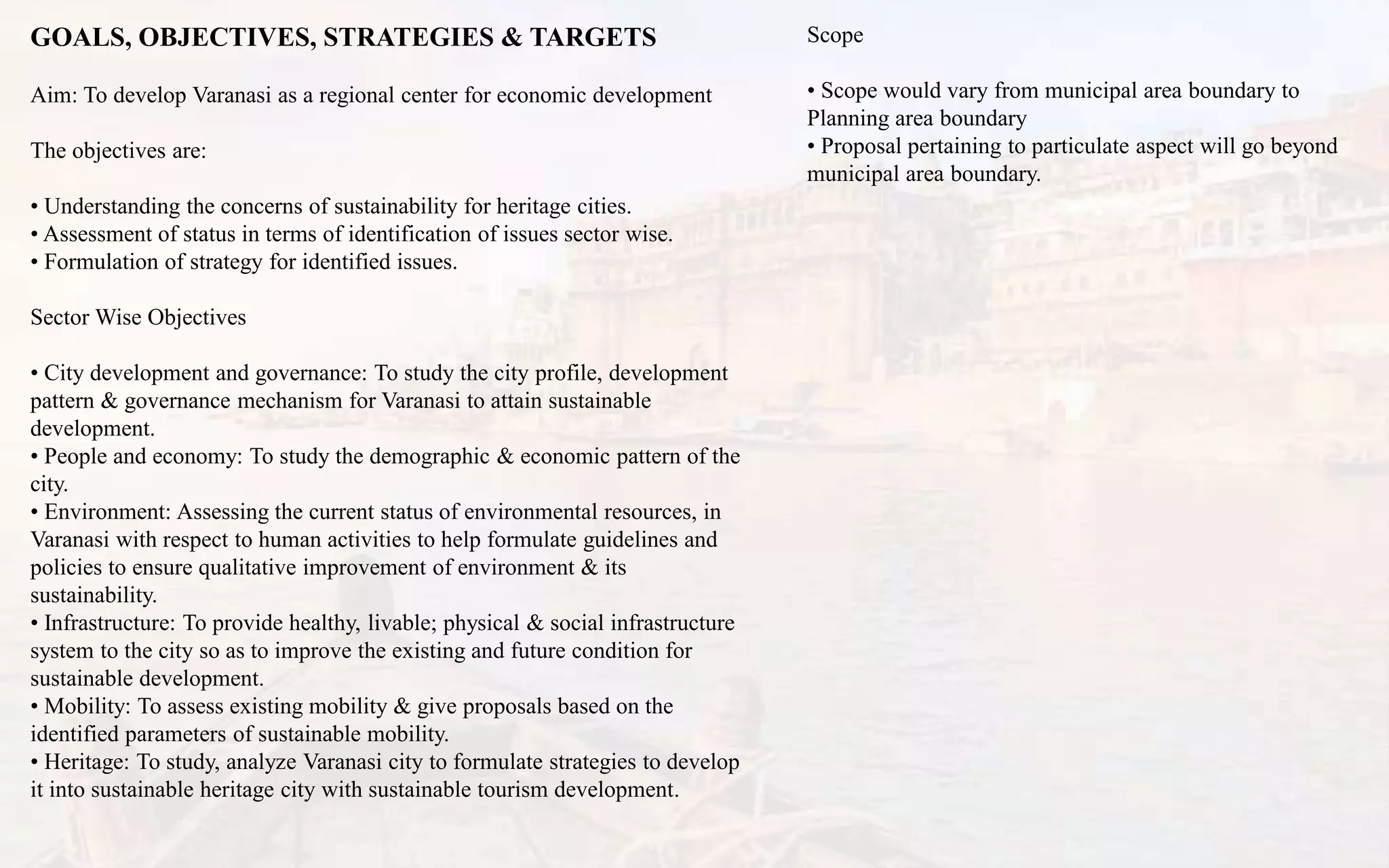 District and City Plan of Varanasi UP | PPTX