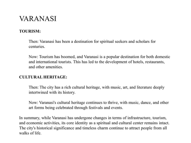 VARANASI.pptx........................... | PPTX | Asia Travel | Travel Locations