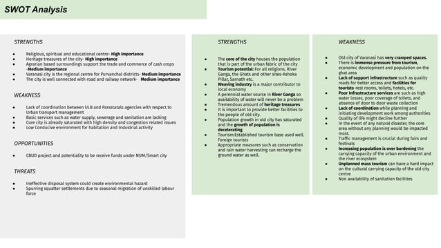 Varanasi development plan analysis | PDF