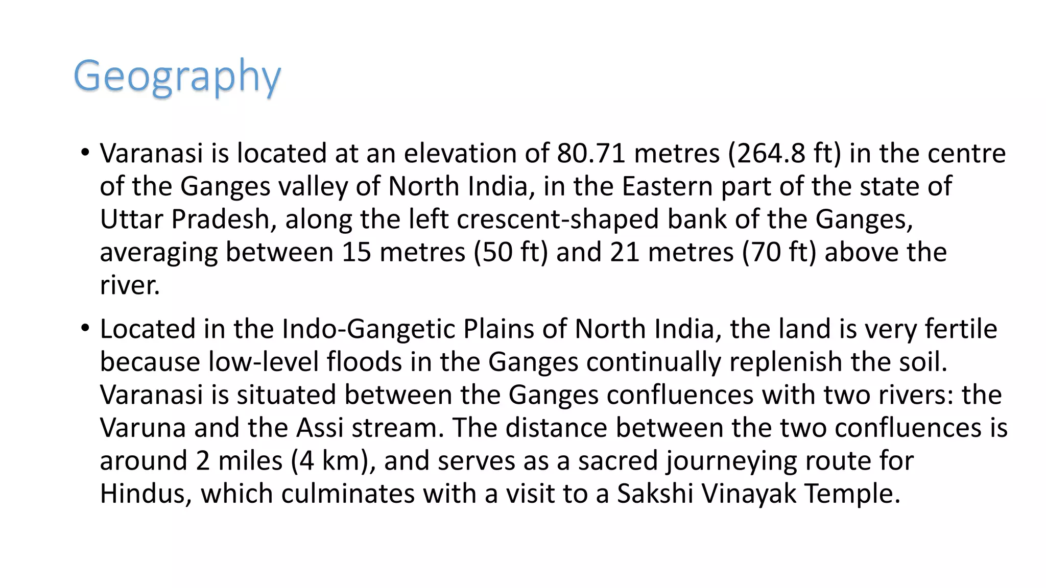 Varanasi human sttlements ppt | PPTX