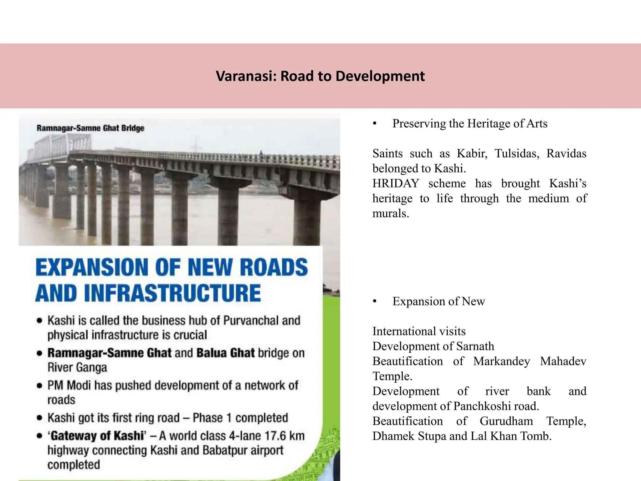 Varanasi city and the central and state government urban planning ...