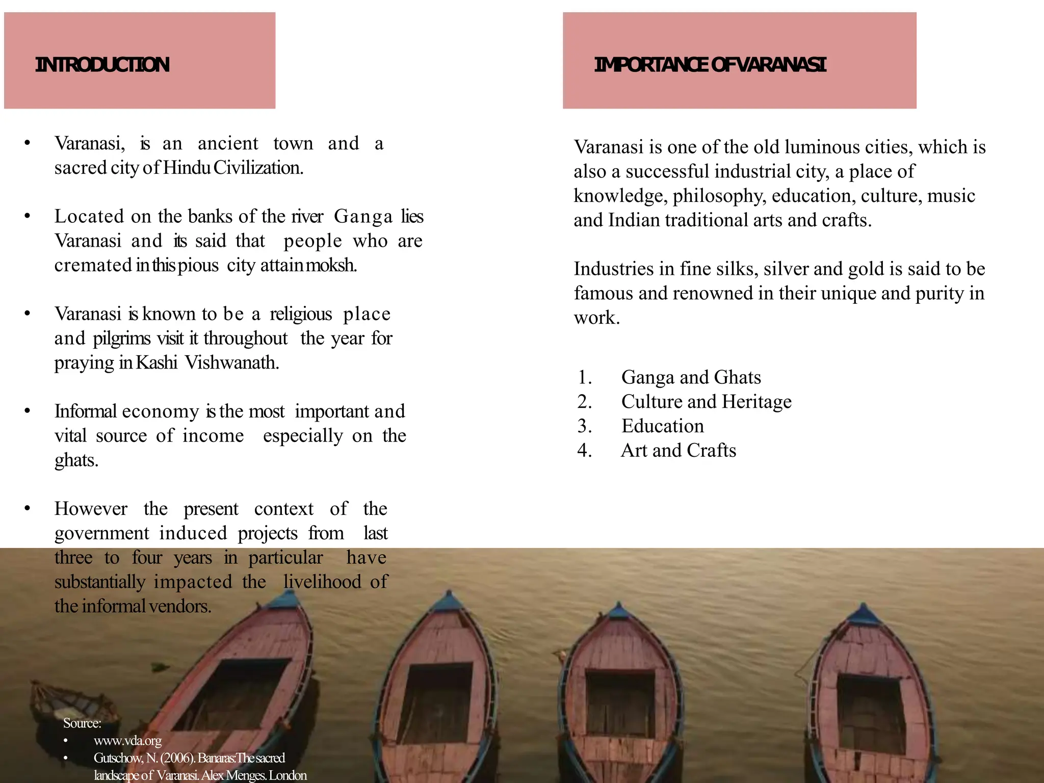 Varanasi city and the central and state government urban planning ...