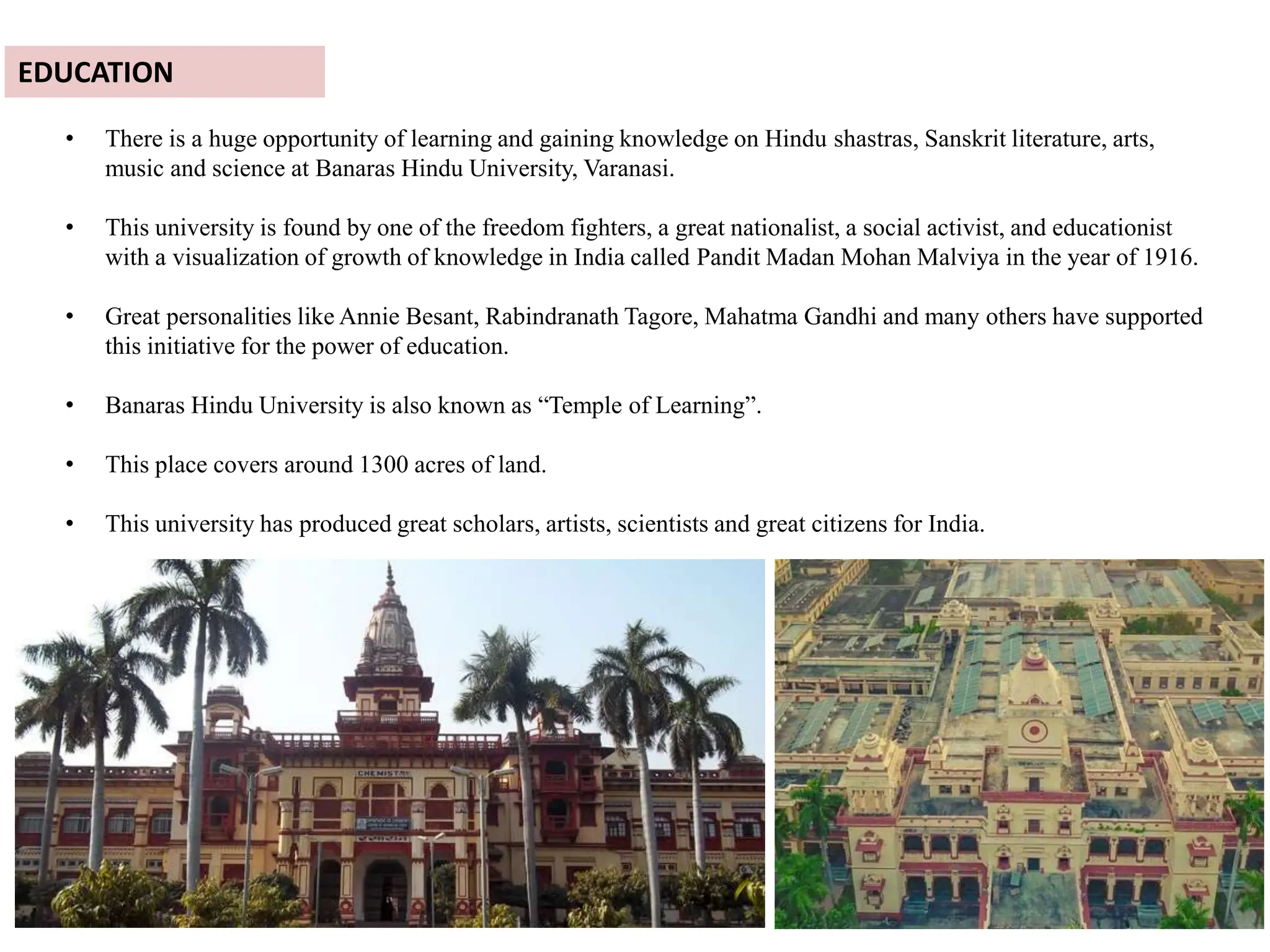 Varanasi city and the central and state government urban planning ...