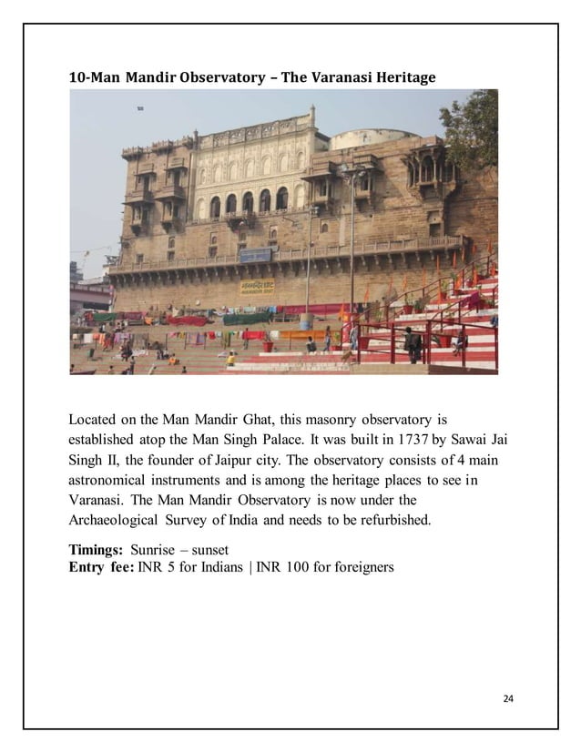 Historical Places of Varanasi | PDF